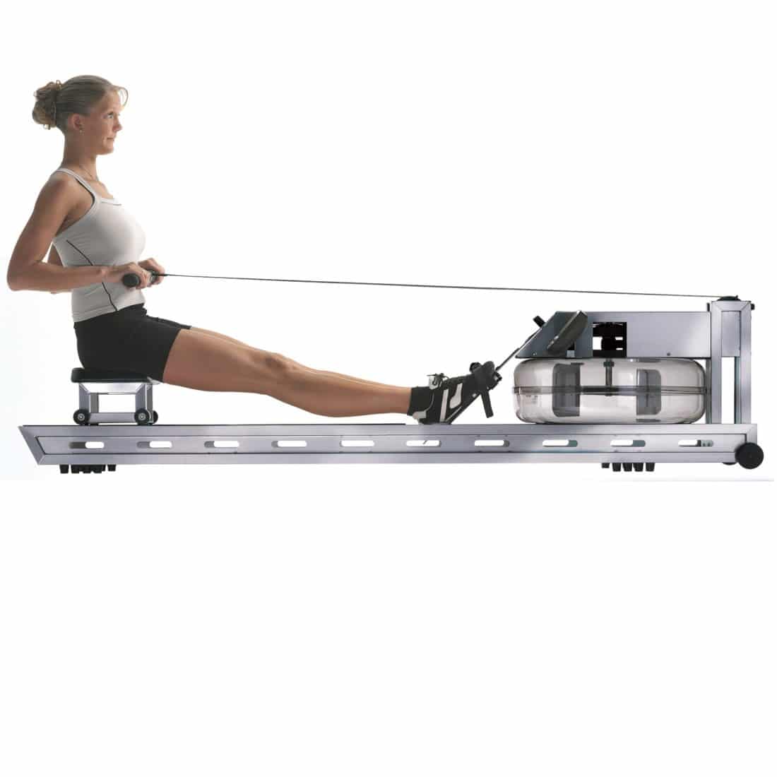 Rameur Waterrower S4 double rail en Acier Inoxydable